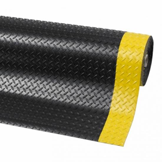 Tehnička PVC podloga DIAMOND PLATE RUNNER crno-žuta - 4,7mm