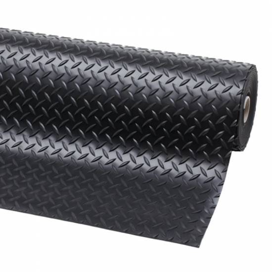 Tehnička PVC podloga DIAMOND PLATE RUNNER crna - 4,7mm