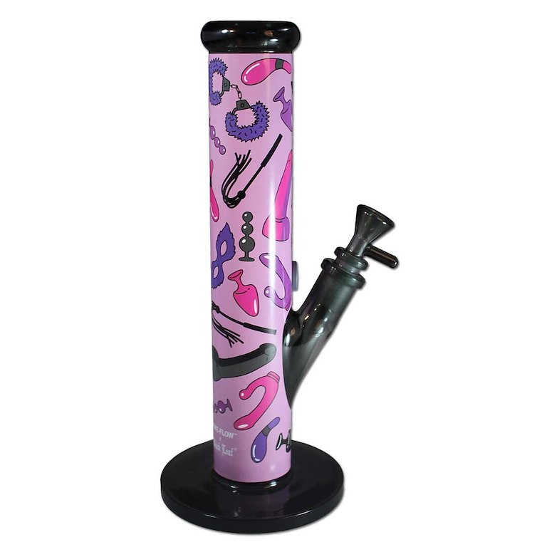 FIRE-FLOW – S*X TOY pattern stakleni bong H:300mm O:50mm SG:19/14