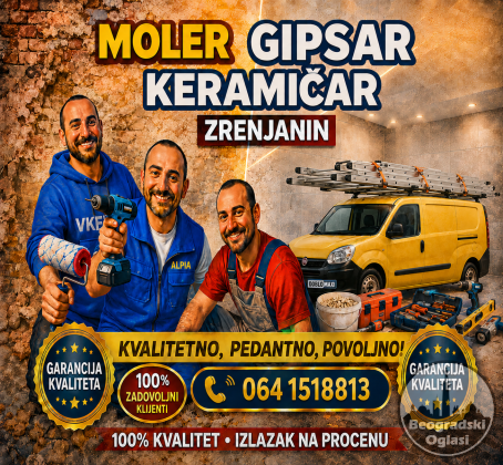 moler gipsar keramičar zrenjanin