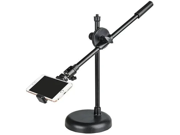 Stativ 2 u 1 za mobilni telefon i fotoaparat crni