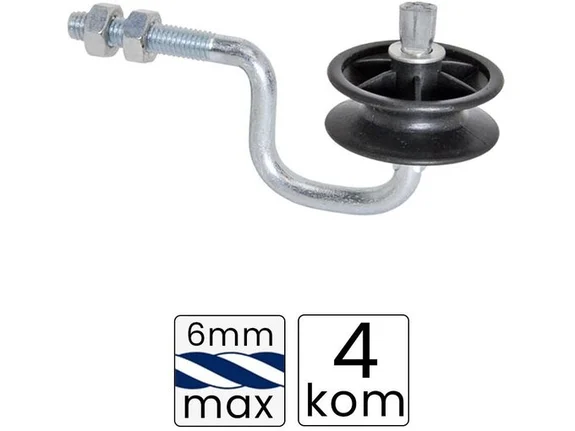 VNT Electronics Izolator za električnog pastira ugaoni sa M6 navojem 4/1