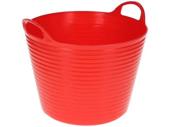 Kerbl Hranilica fleksibilna crvena 28l