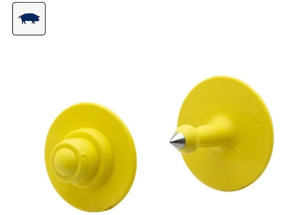 Ukal Ušne markice okrugle 30mm žute 20/1