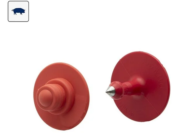 Ukal Ušne markice okrugle 30mm crvene 20/1