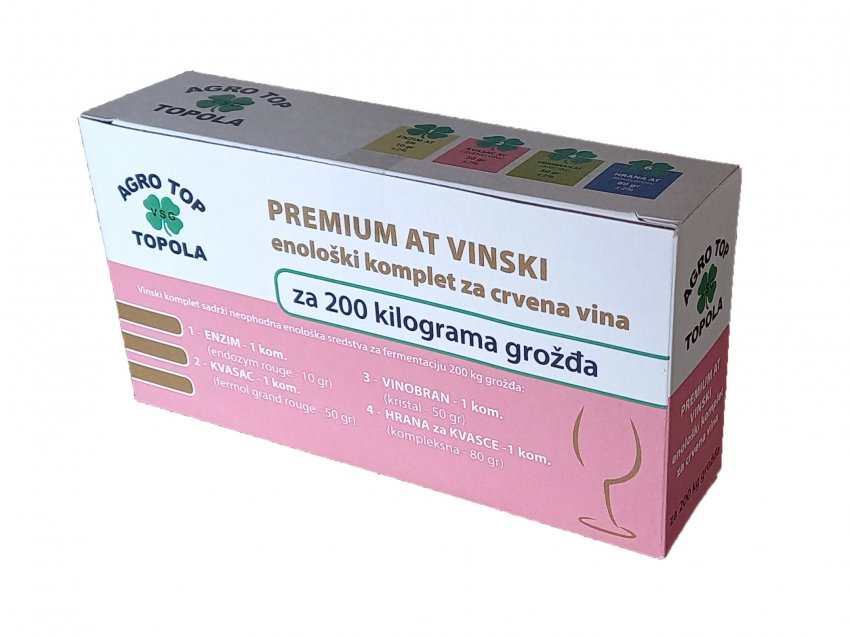 Premium AT vinski enološki komplet za crvena vina 200kg