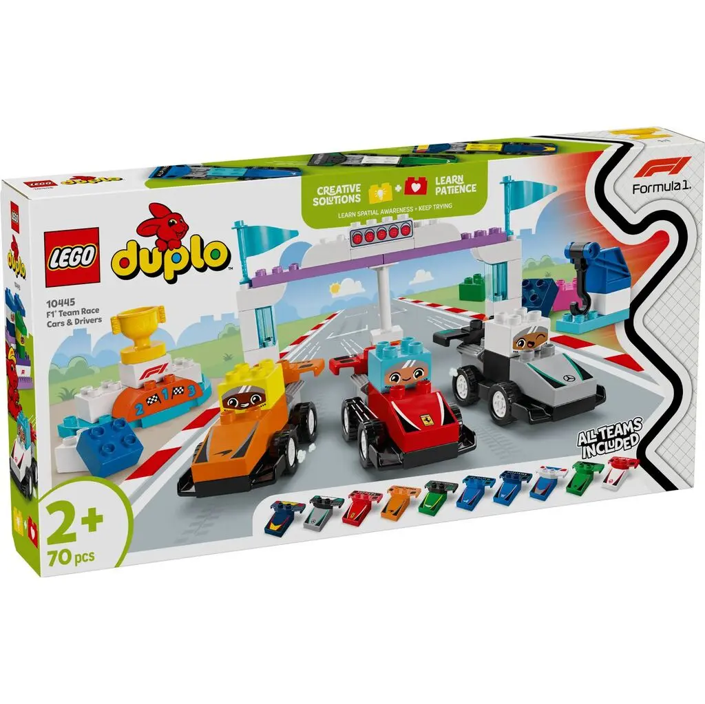 LEGO Duplo Trkački automobili i vozači tima F1 10445, Uzrast 2+