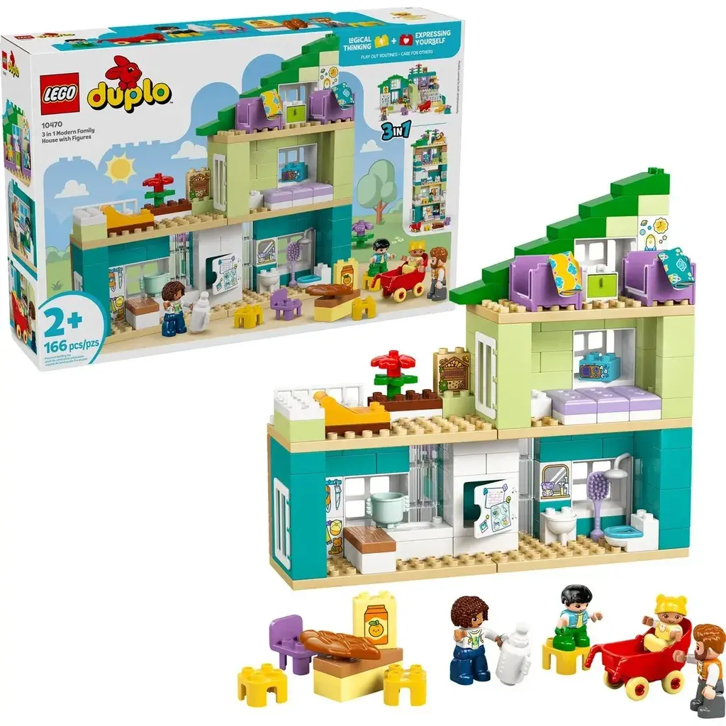 LEGO Duplo 3 u 1 savremena porodična kuća sa figurama 10470, Uzrast 2+