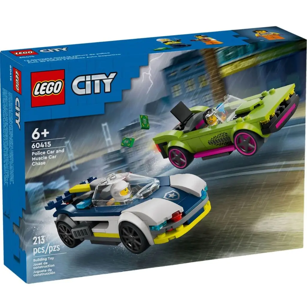 LEGO City Jurnjava policijskog automobila i masel kara 60415, Uzrast 6+