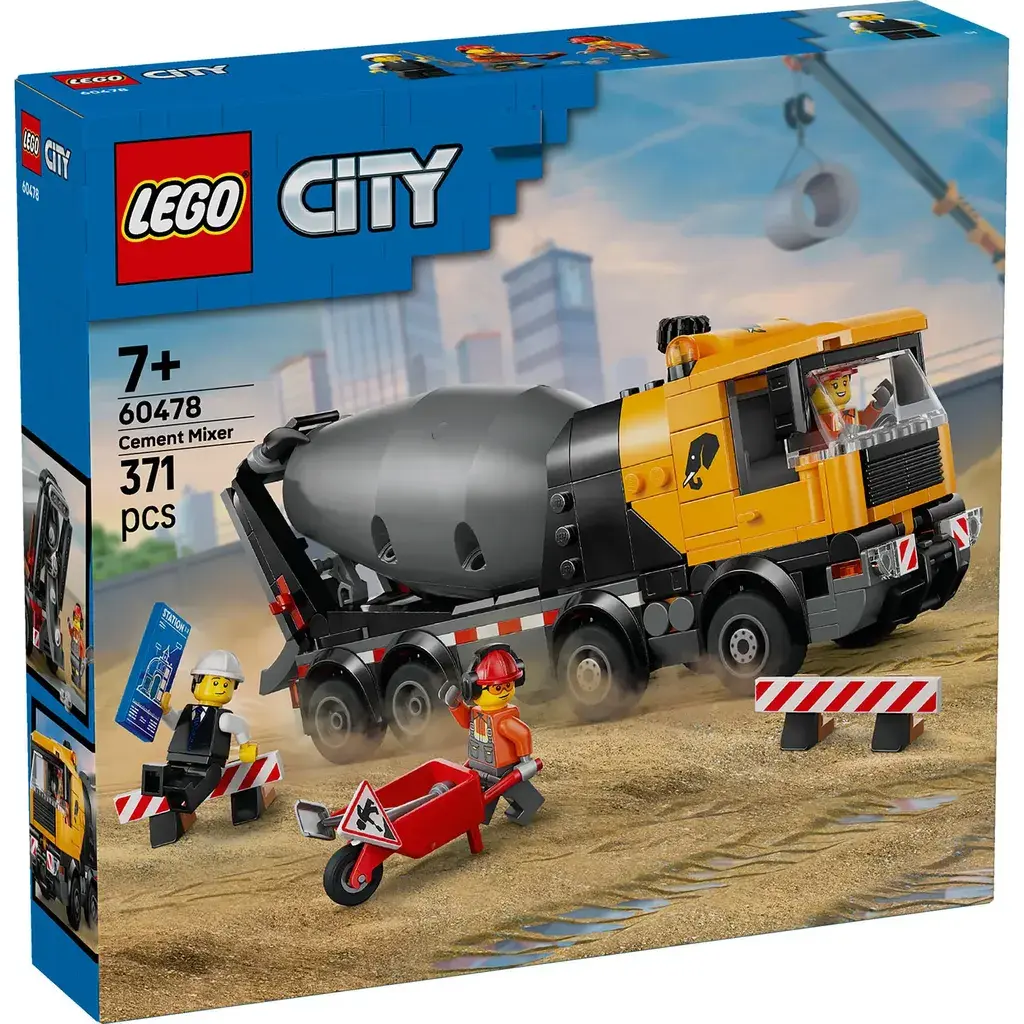 LEGO City Mešalica za cement 60478, Uzrast 7+
