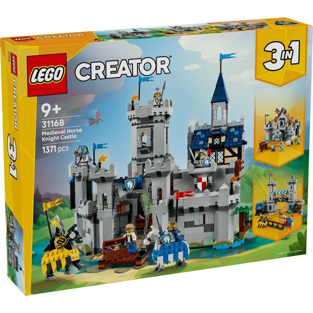 LEGO Creator Srednjovekovni vitez konjanik i dvorac 31168, Uzrast 9+