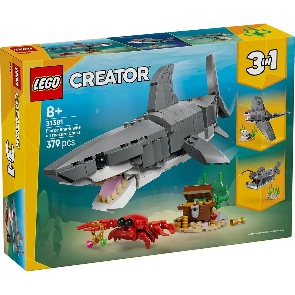 LEGO Creator Besna ajkula i kovčeg s blagom 31381, Uzrast 8+