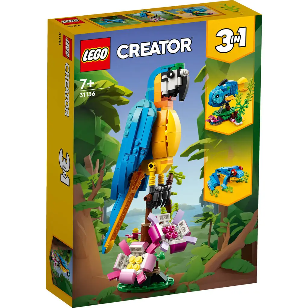 LEGO Creator 3in1 Egzotični papagaj 31136, Uzrast 7+