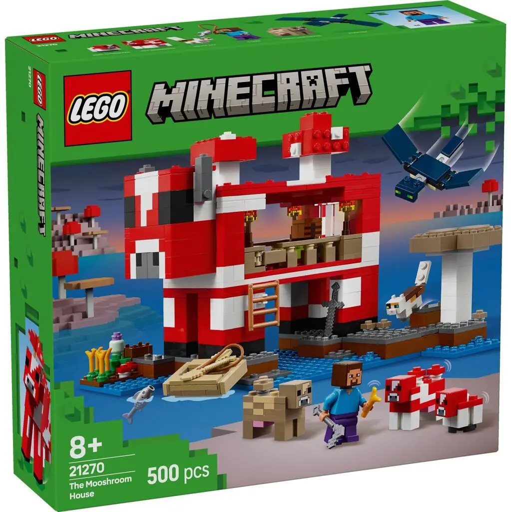 LEGO Minecraft Kuća pečurkrava 21270, Uzrast 8+
