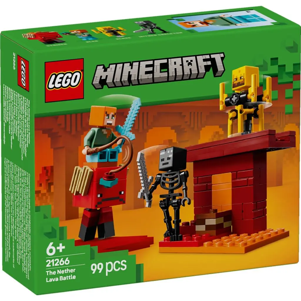 LEGO Minecraft Lava bitka u Nederu 21266, Uzrast 6+