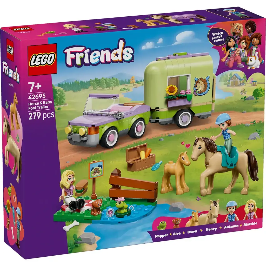 LEGO Friends Prikolica sa konjem i ždrebetom 42695, Uzrast 7+