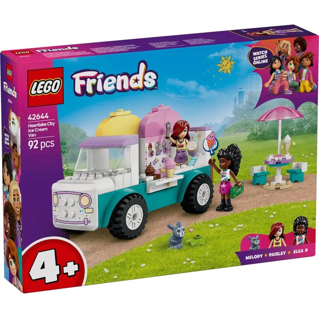 LEGO Friends Kamion sa sladoledom u Medenom gradu 42644, Uzrast 4+