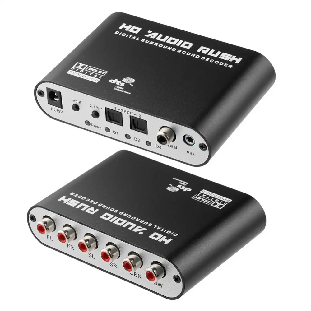 Digitalni na analogni audio konverter 5.1, Crni