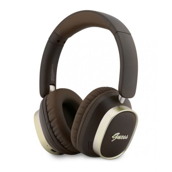 GUESS Bluetooth slusalice ENC Rectangle Metal Script braon(GUBHV28HGCSMW)