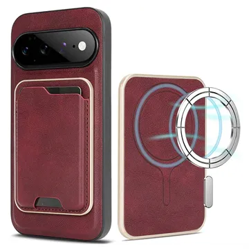 GOOGLE PIXEL 11 PRO MAGNETIC CASE WITH CARD HOLDER - RED
