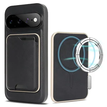 GOOGLE PIXEL 11 PRO MAGNETIC CASE WITH CARD HOLDER - BLACK