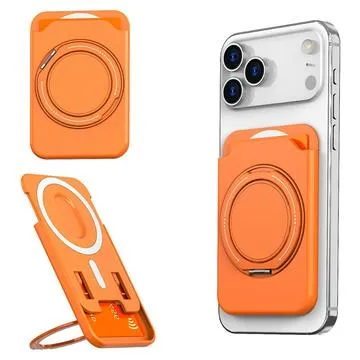 MAGNETIC CARD HOLDER WITH RING KICKSTAND