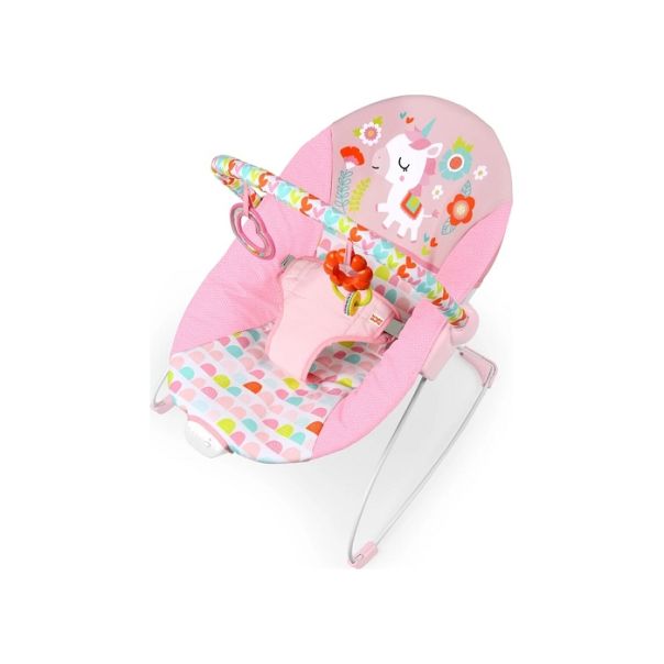 KIDS II Ležaljka za bebe sa vibracijom Fancy Fantasy Bright starts, roze
