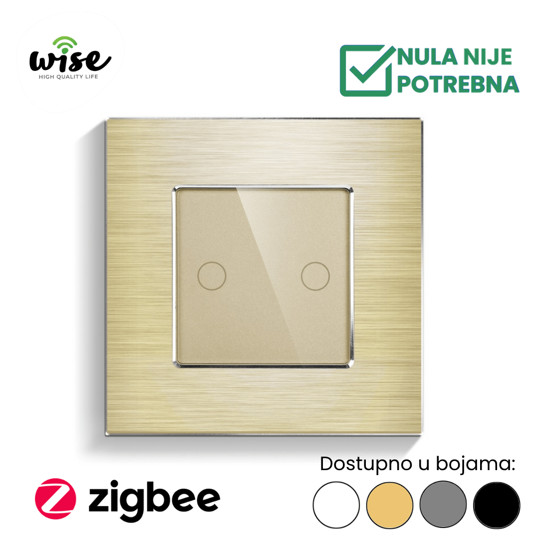 Wise Zigbee prekidač SLW
2t,  aluminijum