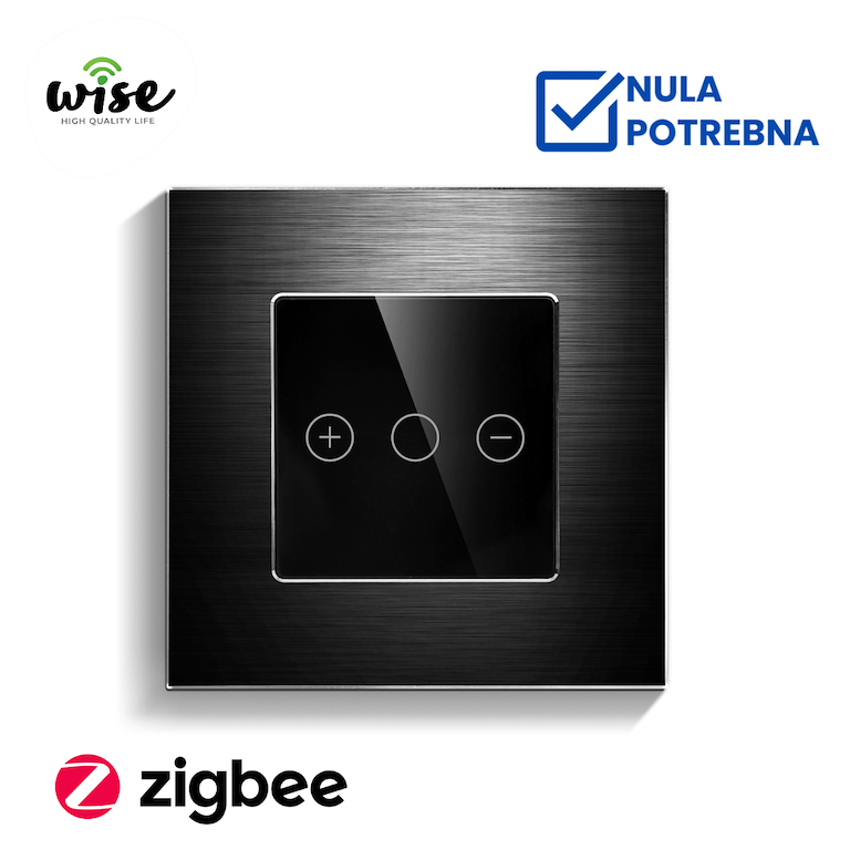 Wise pametni Zigbee dimer prekidač,
aluminijum crna
