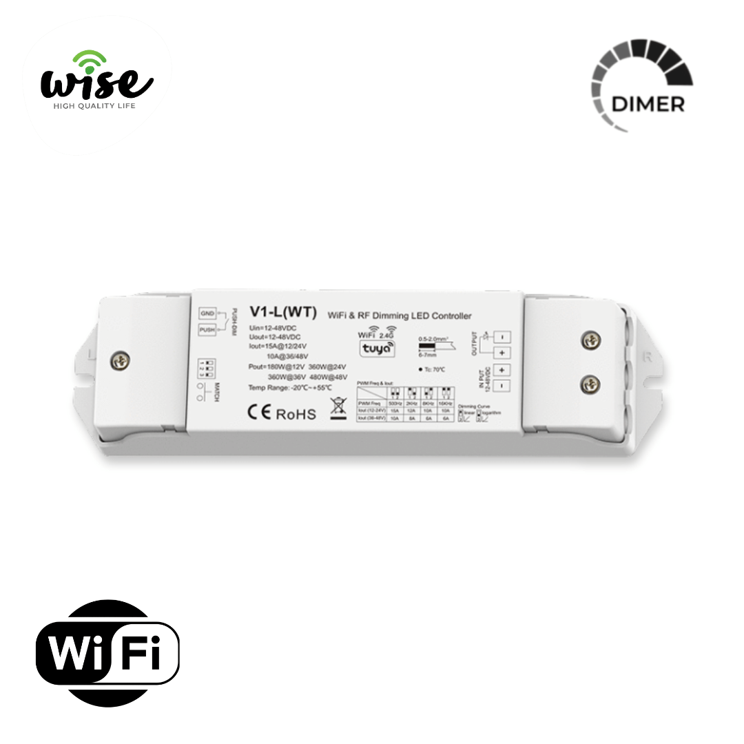 WISE pametni LED kontroler 1CH WiFi+RF (MAX), WSDLC1-MAX