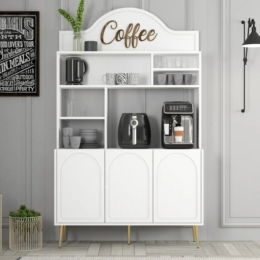 Hanah Home Kuhinjski ormar Lyon 120, Belo-zlatni