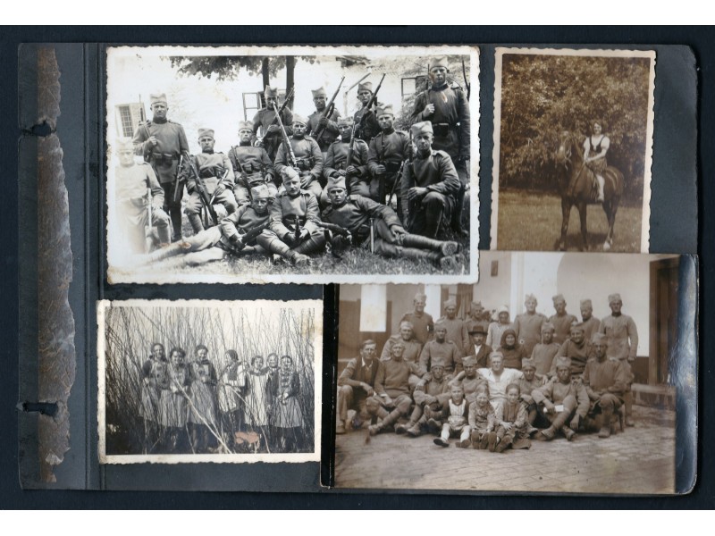 6 zalepljenih fotografija iz kraljevine, vojska i dr.