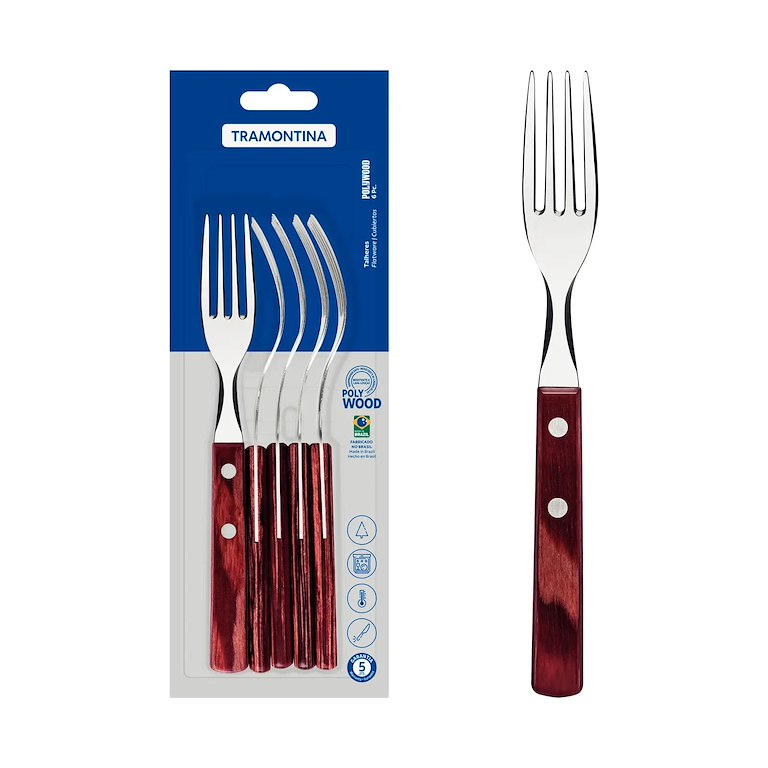 Tramontina Set viljušaka, 6 komada, Braon
