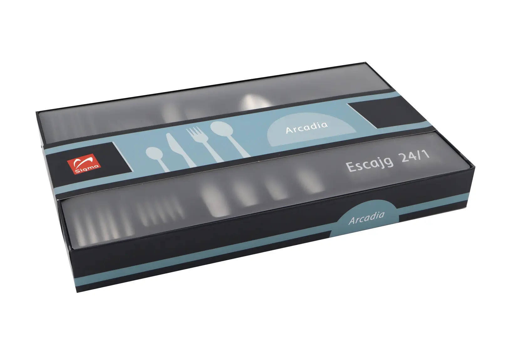 Sigma Set escajga Arcadia S2156, 24 komada, Srebrni