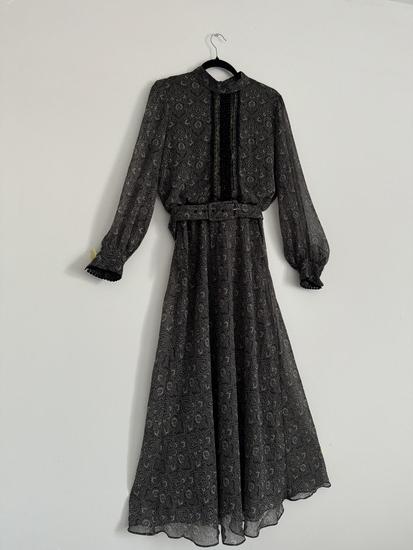 ZARA haljina sa paisley motivom i zlatnim nitima