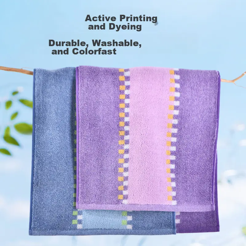 Yaguang Set peškira, 34x74cm, 2 komada, Ljubičasto-plavi