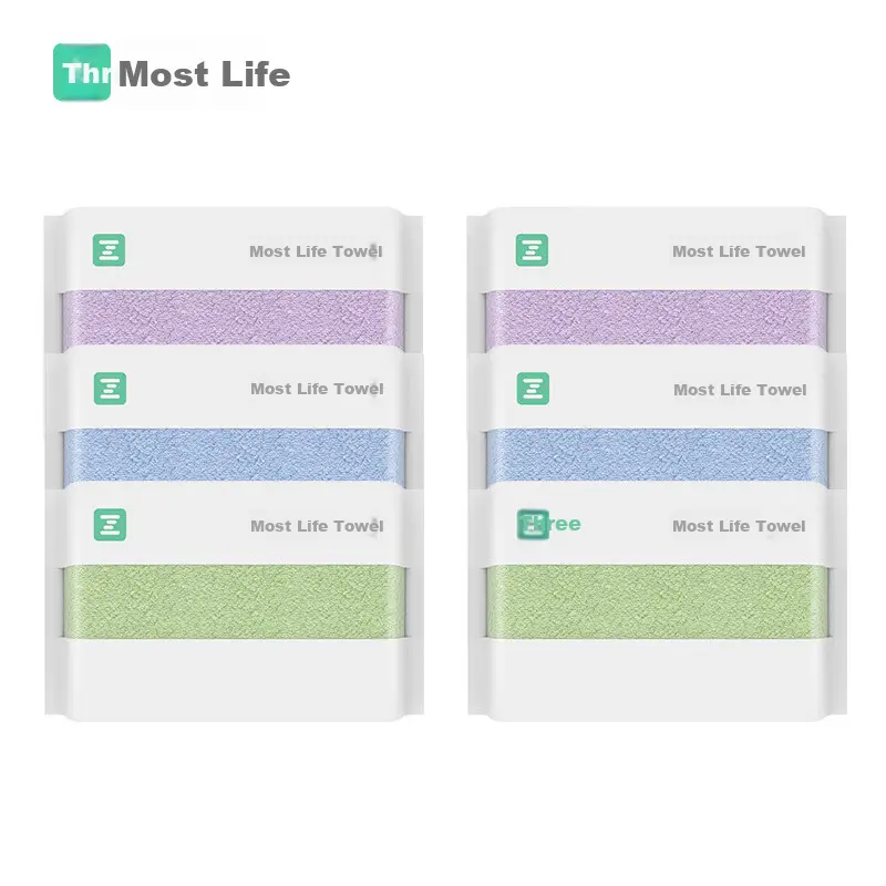A-Life Set peškira, 32x70cm, 6 komada, Višebojni