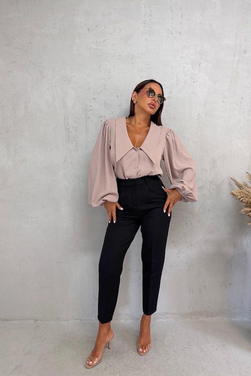 PAIGE BLACK CIGARET PANTALONE VISOKOG STRUKA