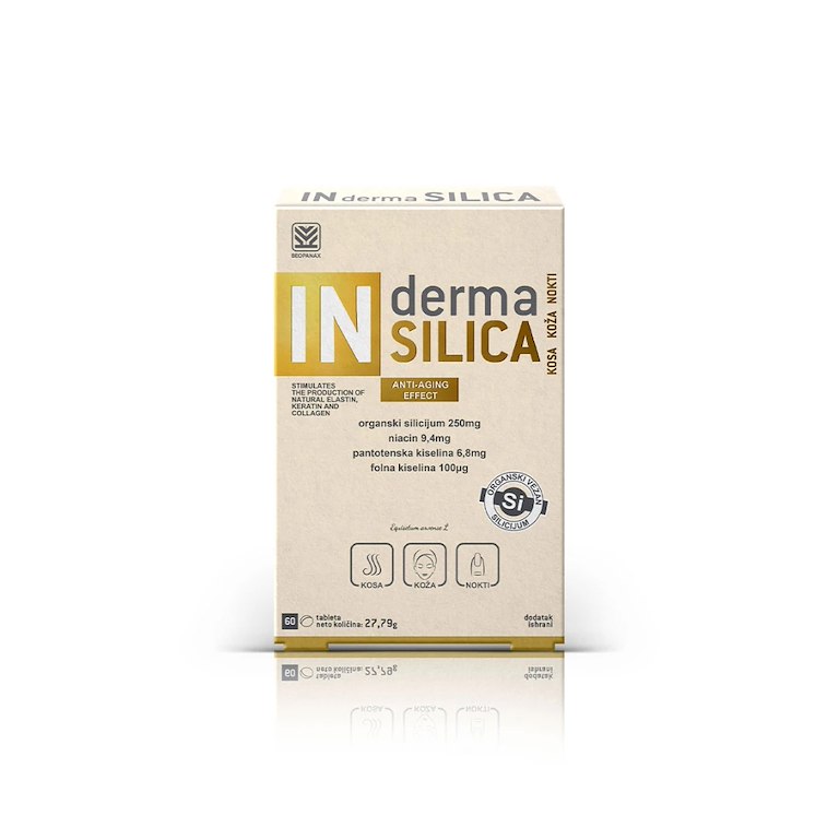 IN derma Silica 60 Tableta; za Kosu, Kožu i Nokte