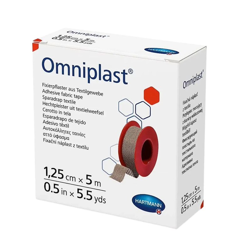 Lepljiva Hipoalergena Traka za Fiksiranje Omniplast® 1,25cm x 5m