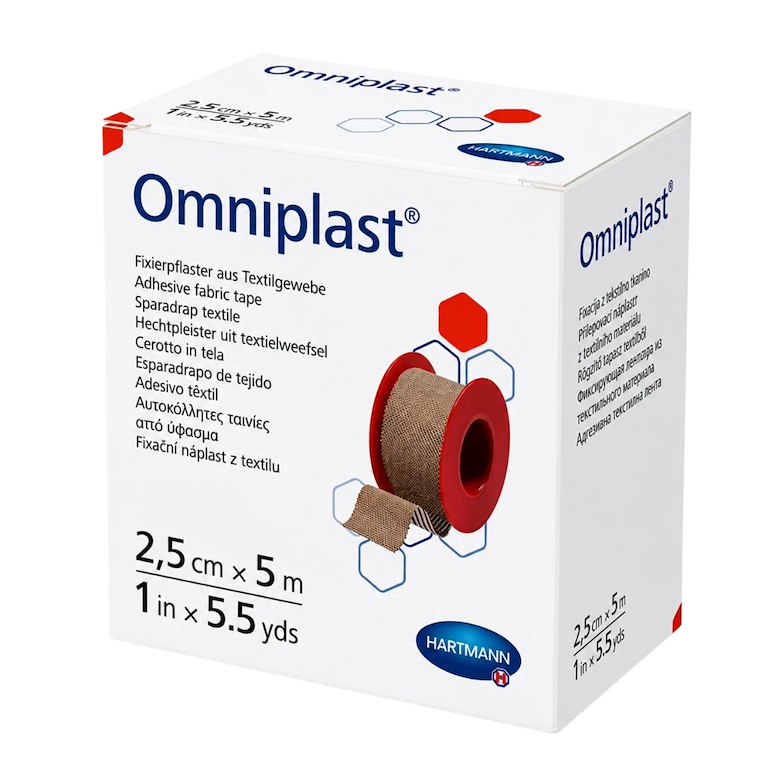 Lepljiva Hipoalergena Traka za Fiksiranje Omniplast® 2,5cm x 5m