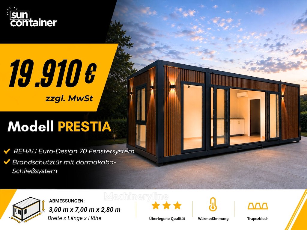 Novi Sun Container PRESTIA Wohnkomfort auf höchstem Niveau | 300 × 7 stambeno-poslovni kontejner