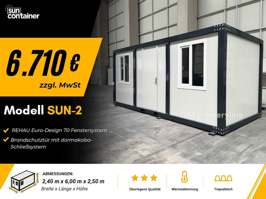 Novi Sun Container Bürocontainer / Wohncontainer Baucontainer Modell SUN-2 stambeno-poslovni kontejner