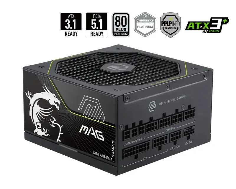 MSI MAG A1200PLS PCIE5 1200W napajanje 10Y