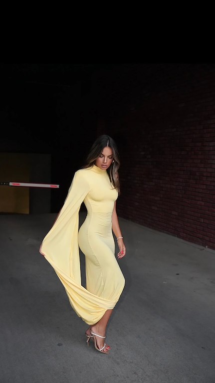 Alba yellow haljina