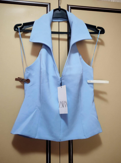 Zara baby plavi sako prsluk s / m