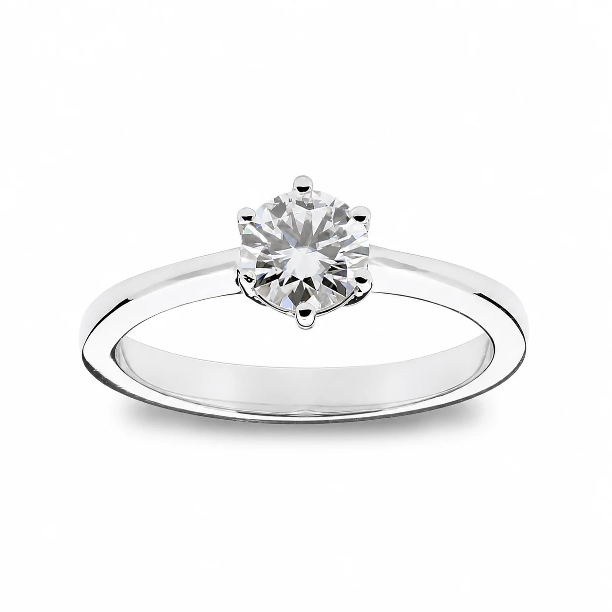 Prsten K435-5.5 – Prirodni dijamant – Belo zlato