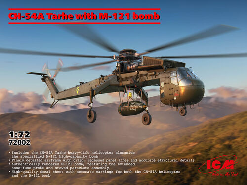NEW! ICM 72002 Sikorsky CH-54 A Tarhe with M-121 Bomb