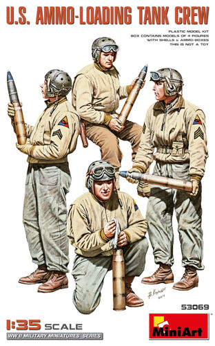 NEW! MiniArt 53069 US Ammo-Loading Tank Crew - 2nd Edition (4 Figures)