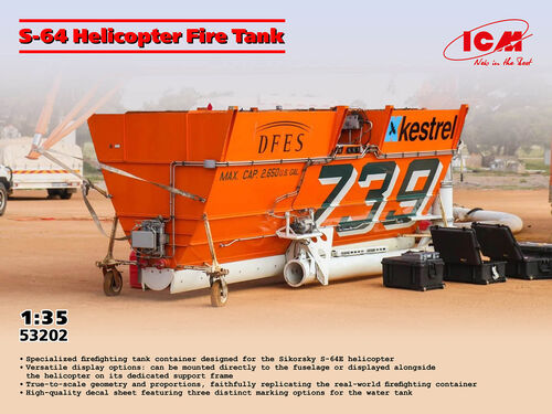 NEW! ICM 53202 Sikorsky S-64 Helicopter - Fire Tank